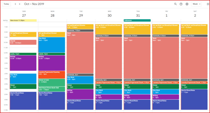 Free Time-Blocking Printable for Better Productivity ⋆ redhead paper